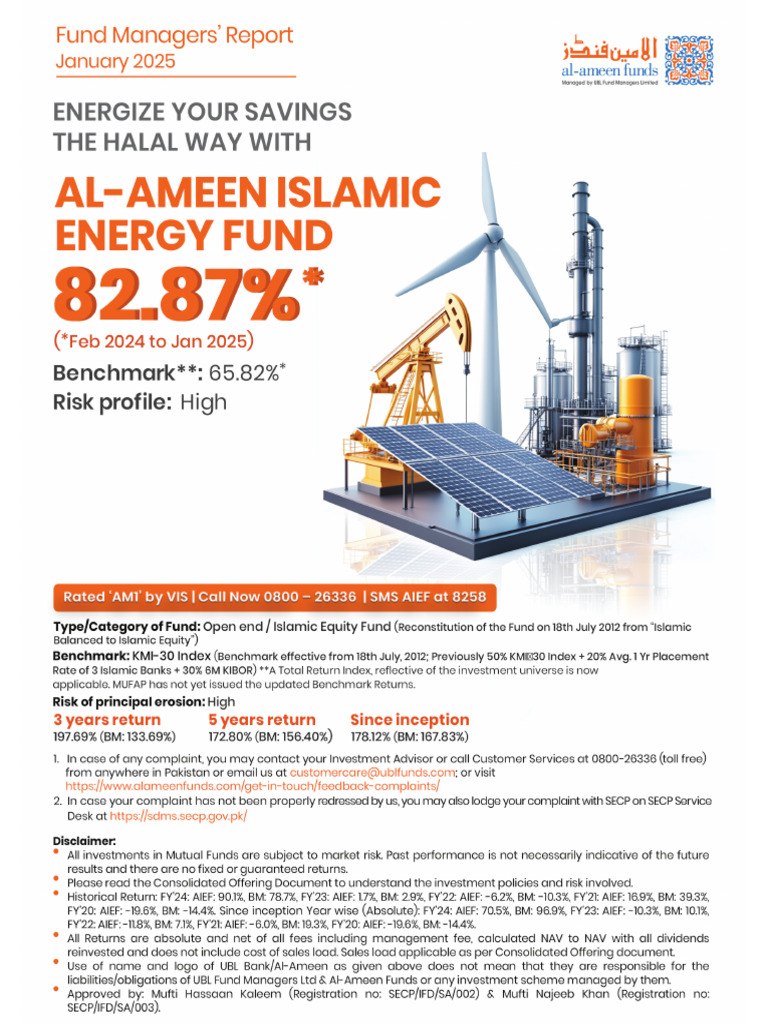 Al Ameen Islamic FMR Jan 2025Updated | PDF | Islamic Banking And ...
