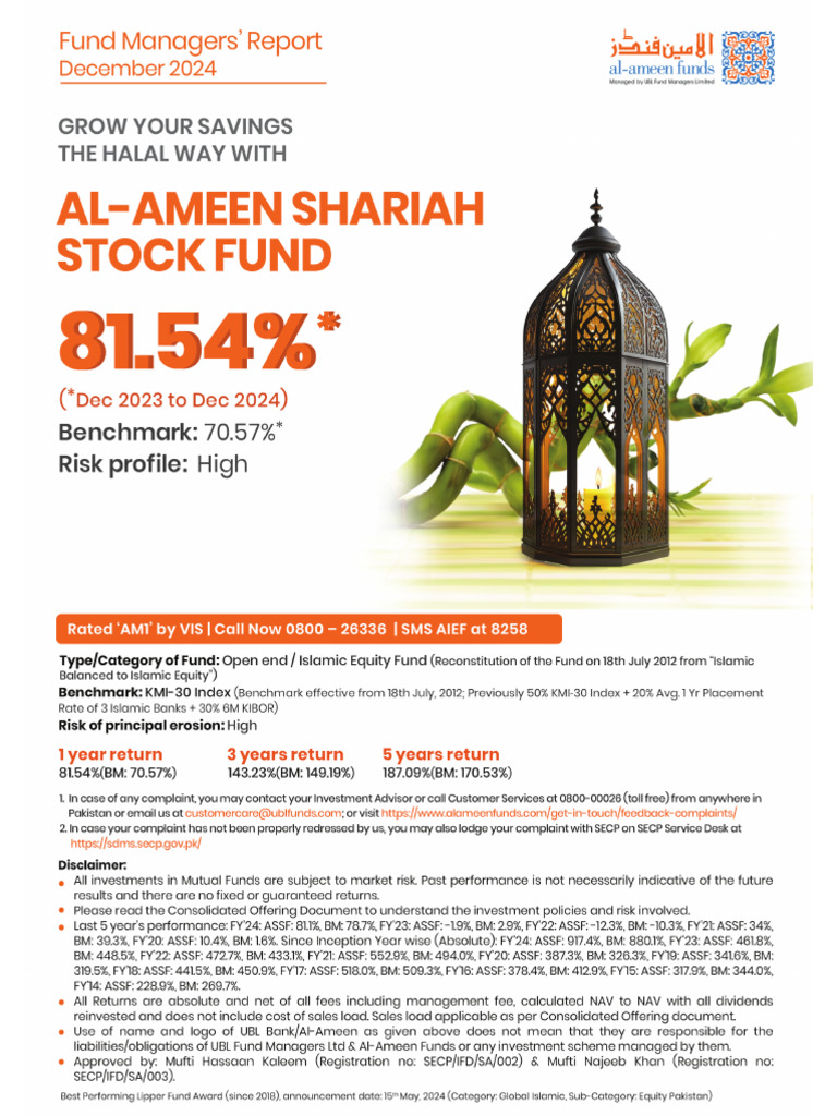 Al Ameen Islamic FMR Dec 2024 | PDF | Government Budget Balance | Inflation