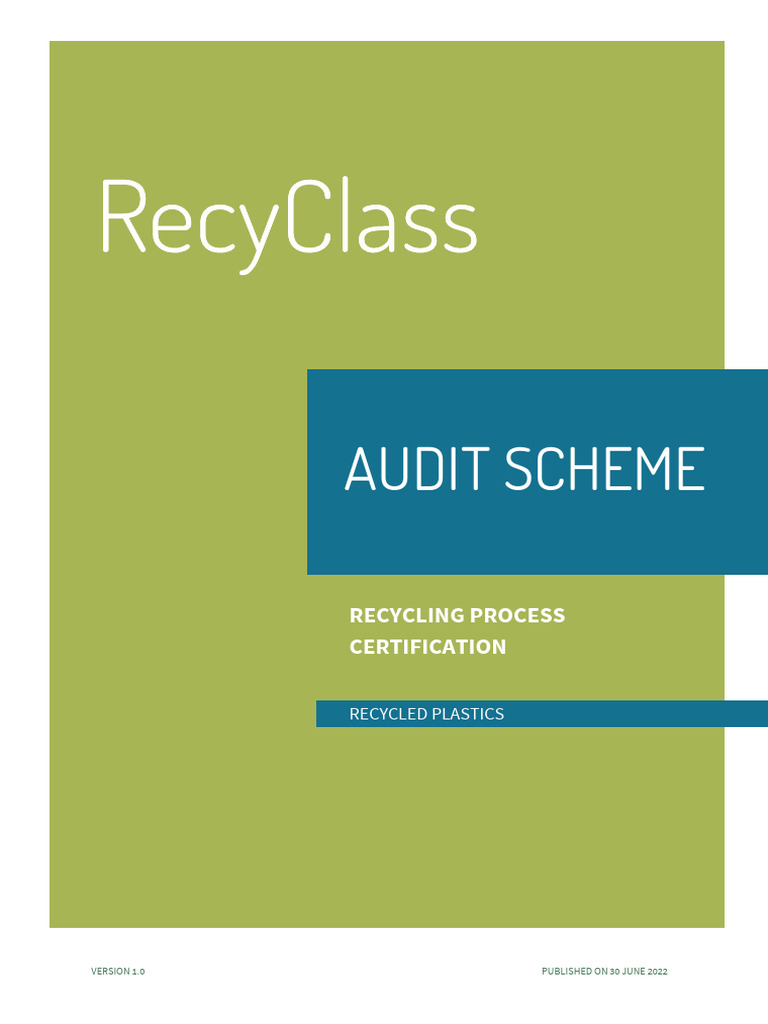 Recycling Process Certification Guide | PDF | Recycling | Audit