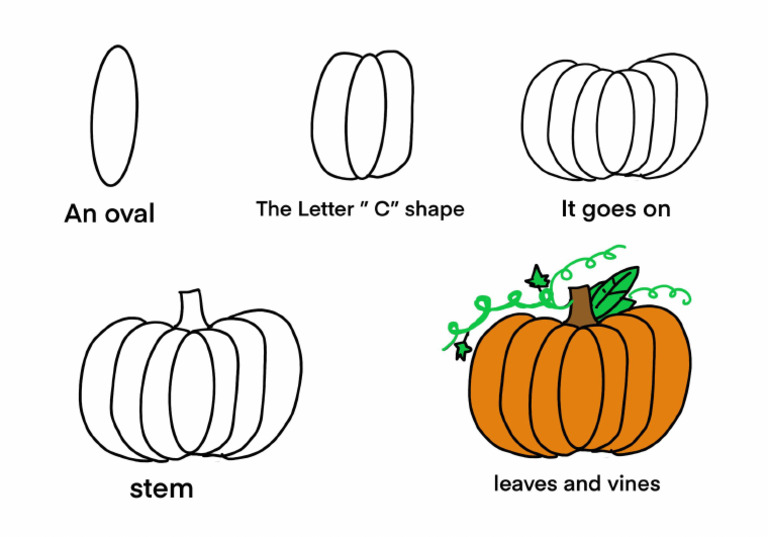 How To Draw The Pumpkin | PDF