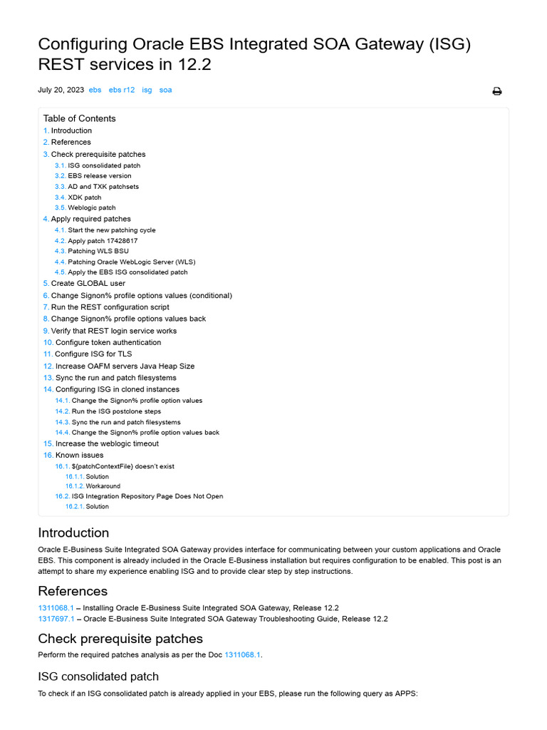 Configuring Oracle EBS Integrated SOA Gateway (ISG) REST Services in 12 ...