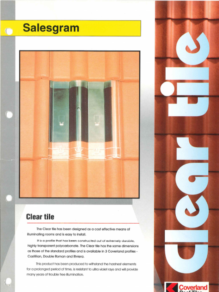 Coverland Clear Roof Tile | PDF