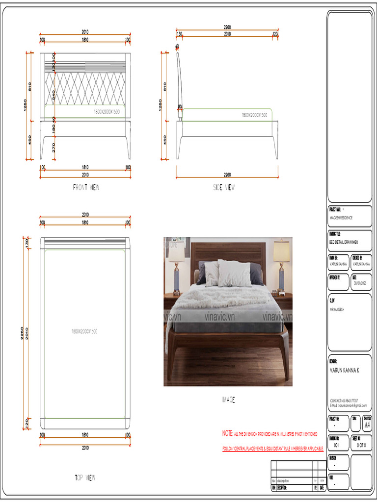 Dad Bed Detail Drawings | PDF
