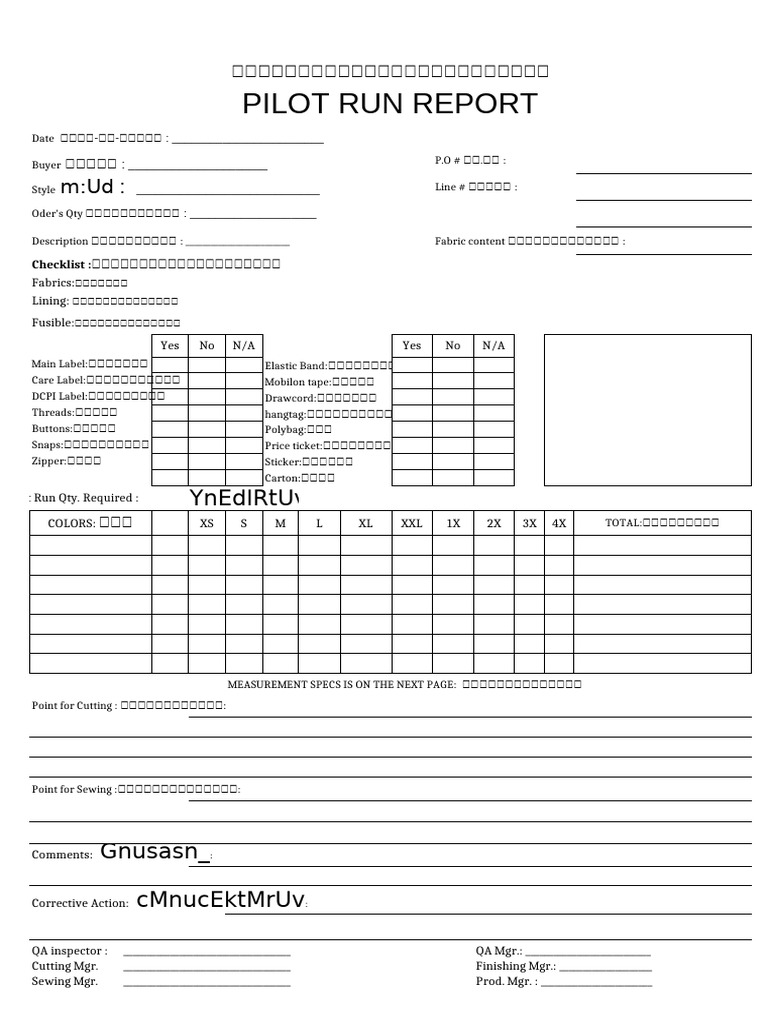 Pilot Run Report | PDF