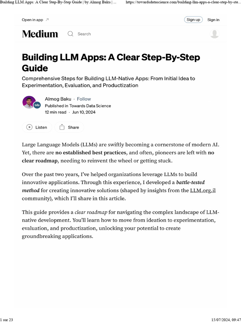 Building LLM Apps - A Clear Step-By-Step Guide - by Almog Baku - Jun ...