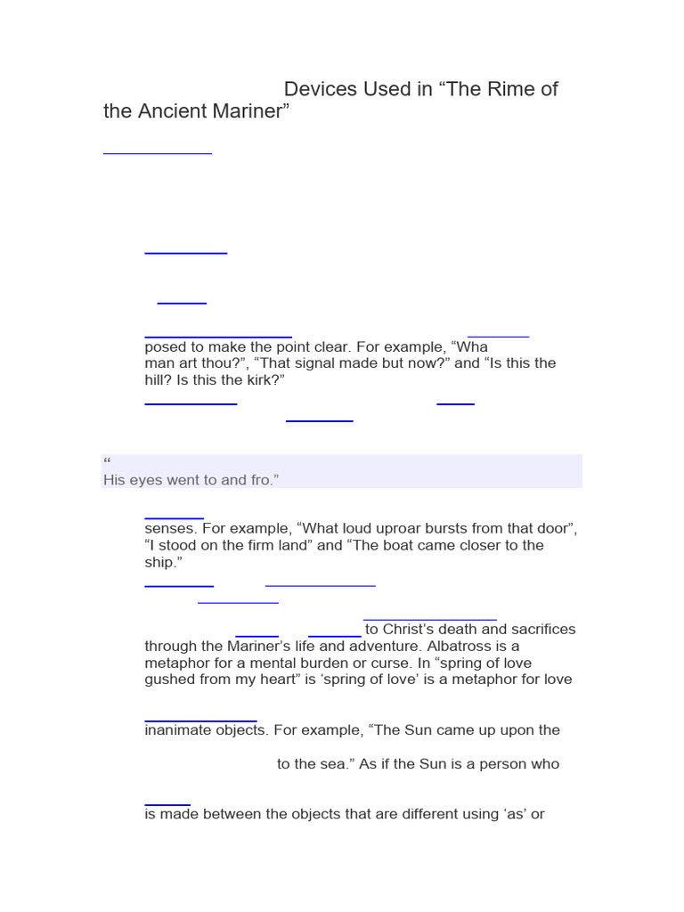 Rime of The Ancient Mariner | PDF | Poetry | Metaphor