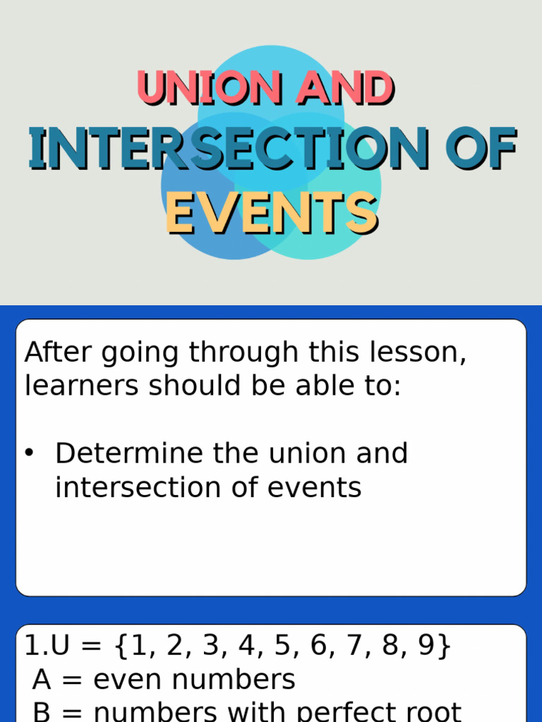 Union-and-Intersection-of-Events | PDF | Polytopes | Euclidean Plane ...