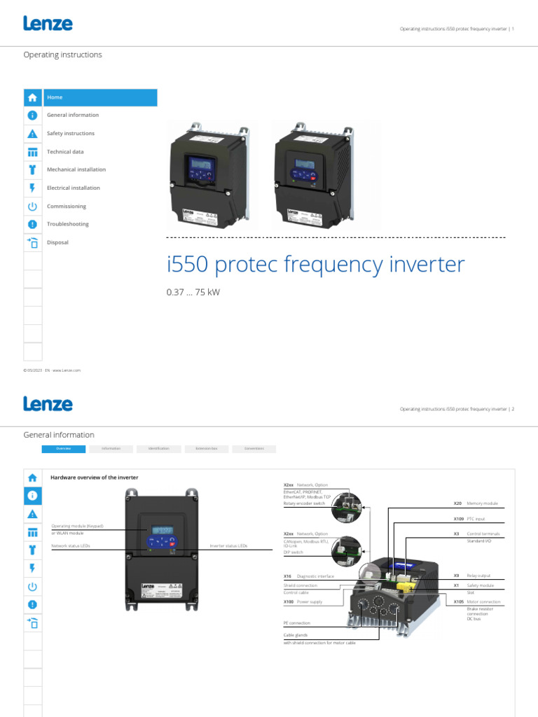 I550 Protec - Operation Instructions - EN | PDF | Power Inverter | Safety