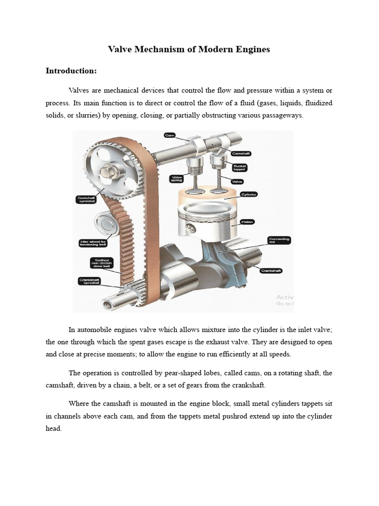 Valve Mechanisms in Modern Engines | PDF | Engines | Internal ...