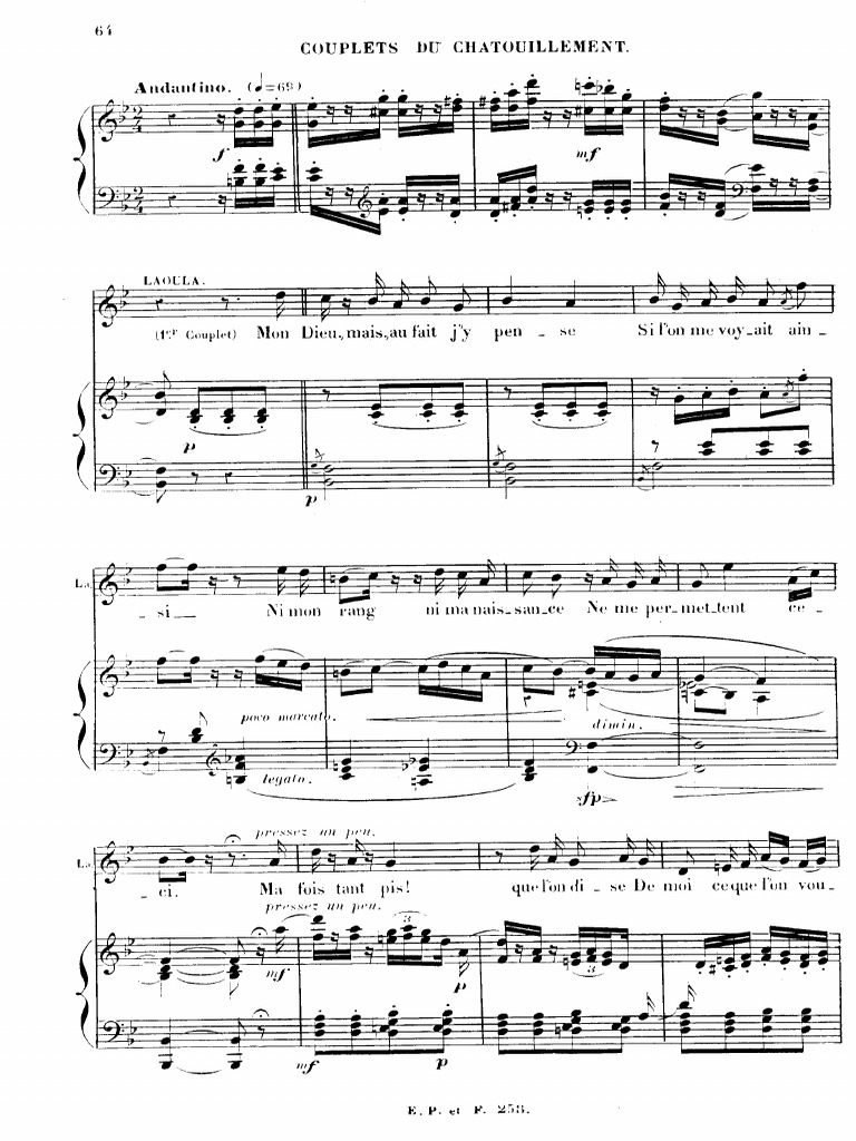 Chabrier_-_L'Étoile_couplet chatouillement | PDF