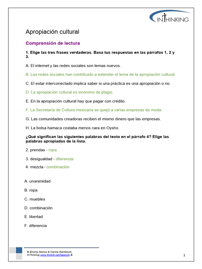 Apropiacion-Cultural - Video Activity | PDF