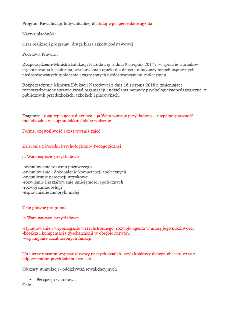 rewalidacja wzór | PDF