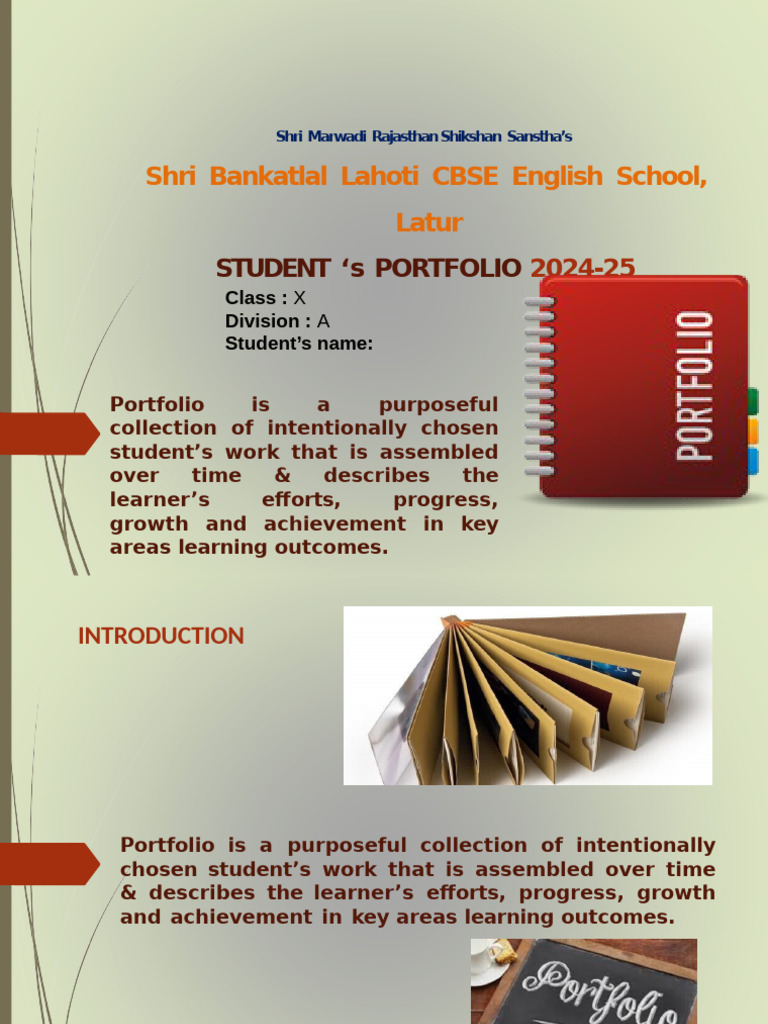Student Portfolio | PDF | Learning | Intelligence