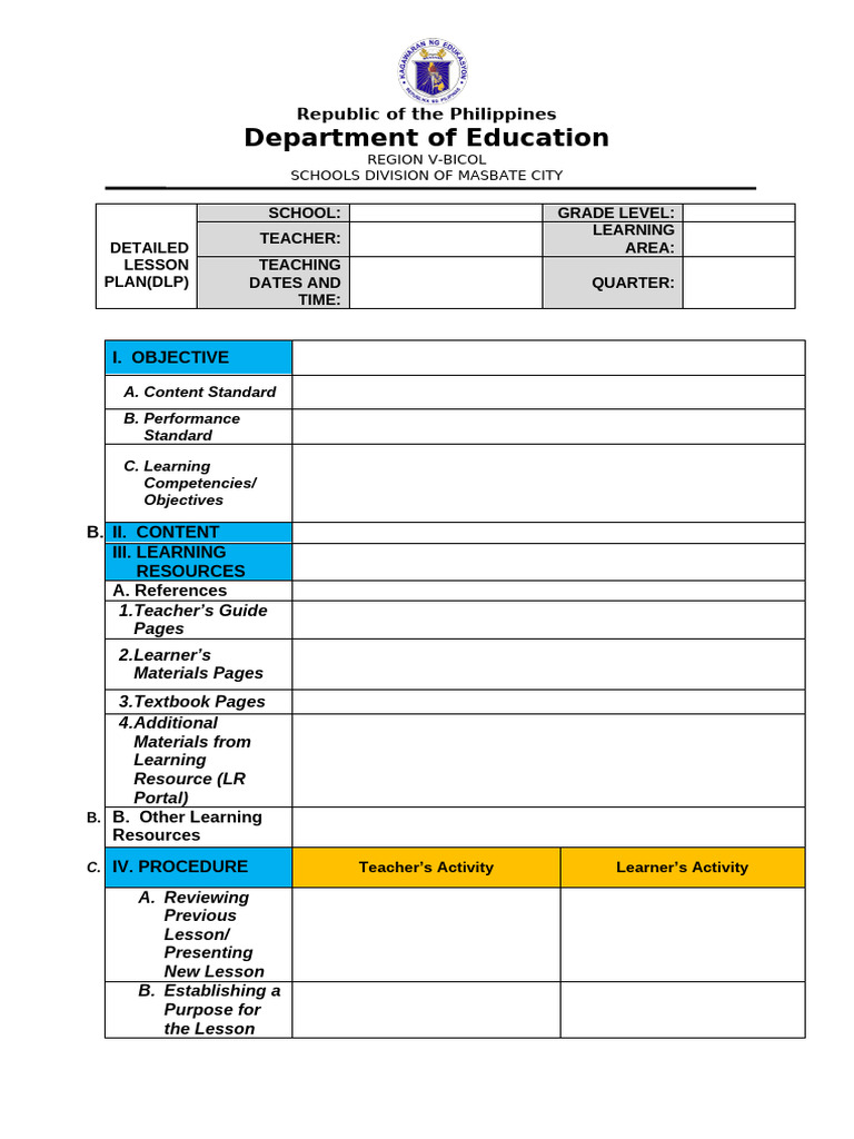 Editable Lesson Plan Template | PDF | Education Theory | Pedagogy