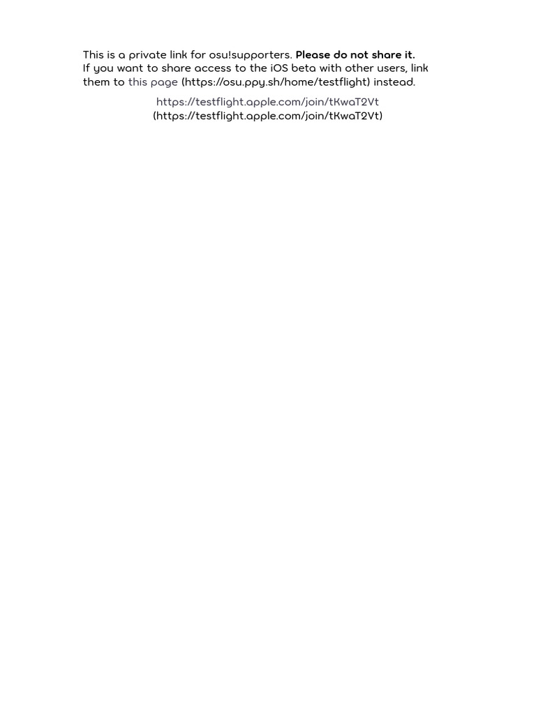 Testflight | Osu! | PDF
