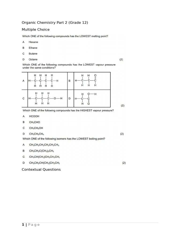 P2Q3 Organic Chemistry Part2 | PDF