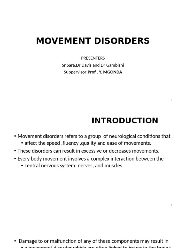 Movement Disorders DR - Davis | PDF | Striatum | Basal Ganglia