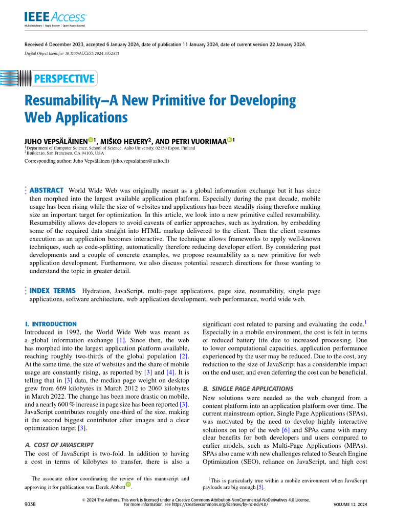 ResumabilityA New Primitive For Developing Web Applications | PDF ...