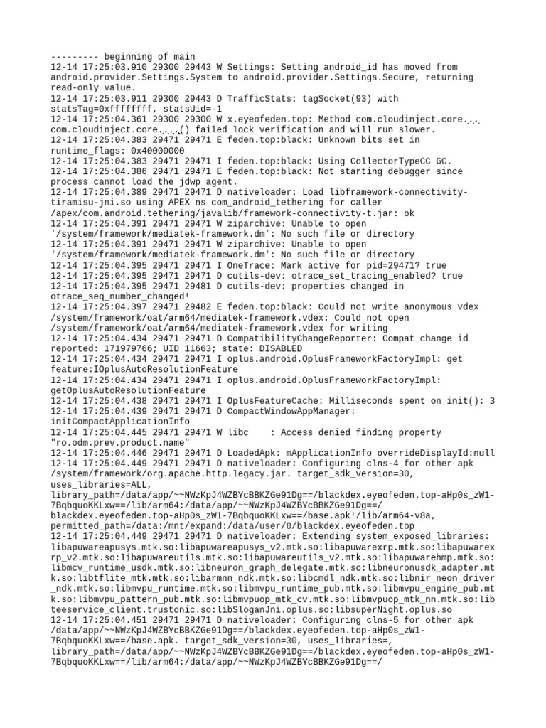 Blackdex - Eyeofeden.top Logcat | PDF | Java (Programming Language) | Computer Science