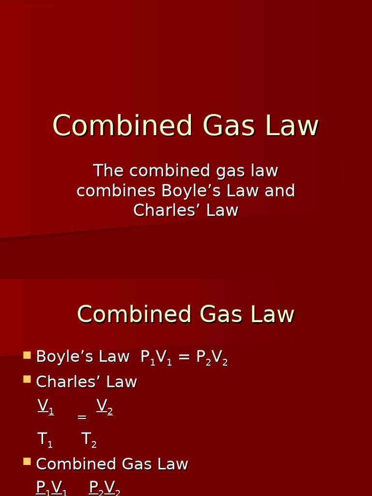 Gas Law Calculations Guide | PDF