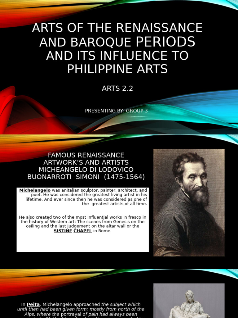 Arts of the Renaissance and Baroque Periods and 1 | PDF | Michelangelo ...