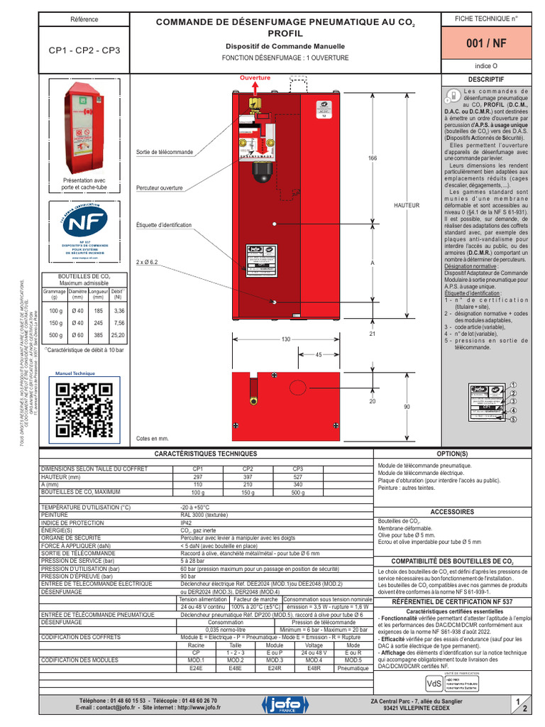 Commandes de désenfumage NF 13284-1 | PDF