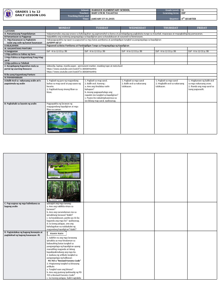 DLL_ESP 6_Q3_W8 | PDF