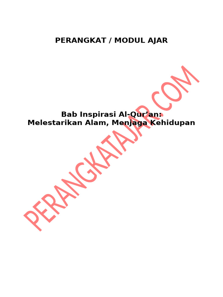 Contoh Modul Ajar Pai 8 | PDF