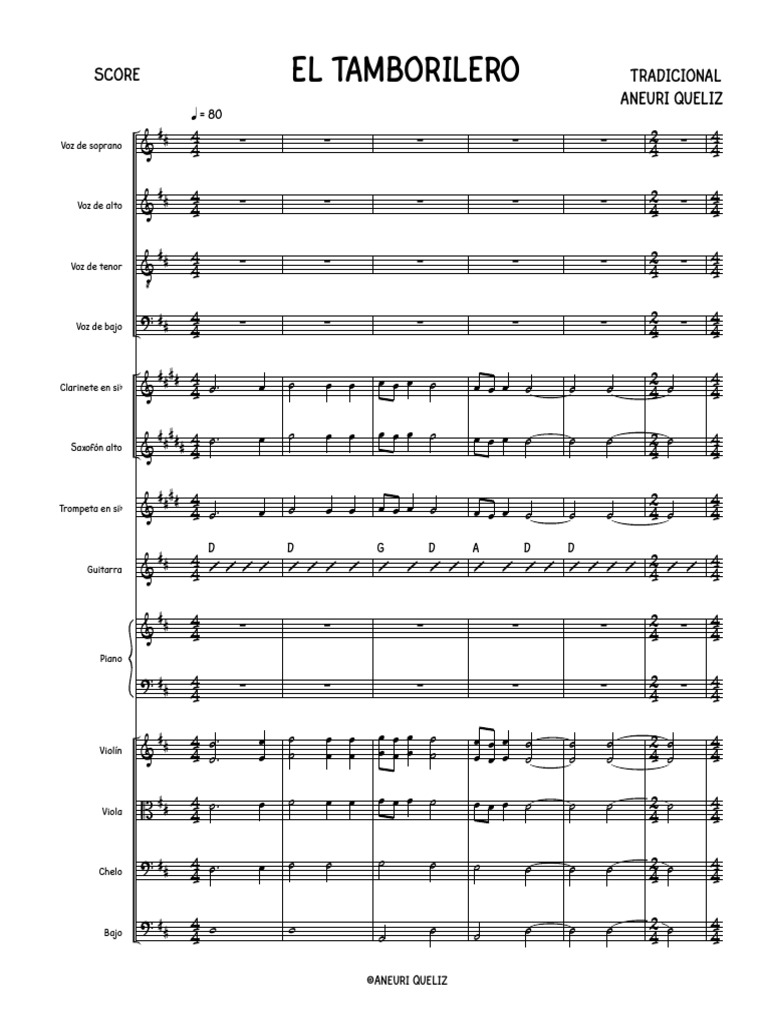 El Tamborilero Partitura | PDF