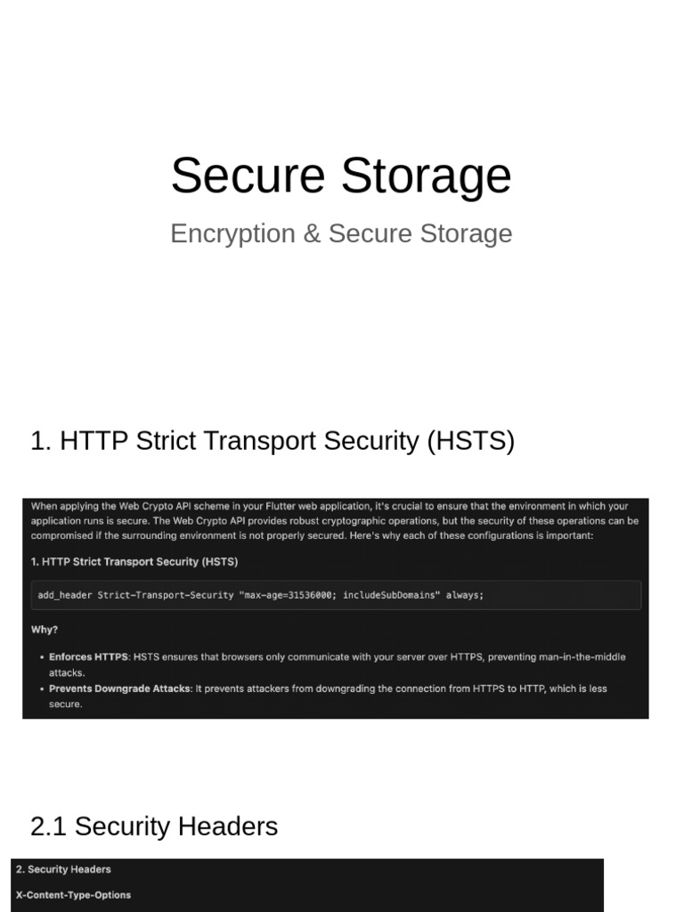 Flutter Secure Storage | PDF