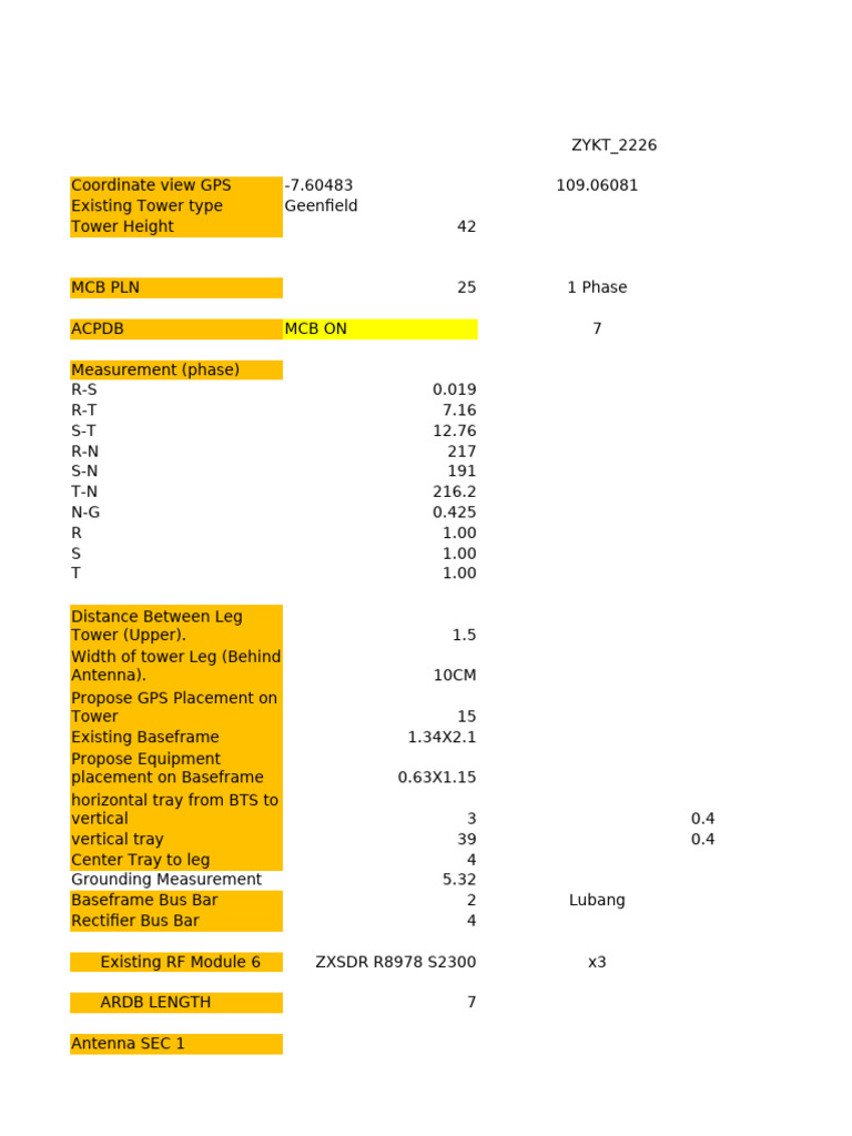 Telecom Tower Technical Specs | PDF | Electromagnetic Spectrum | Radio