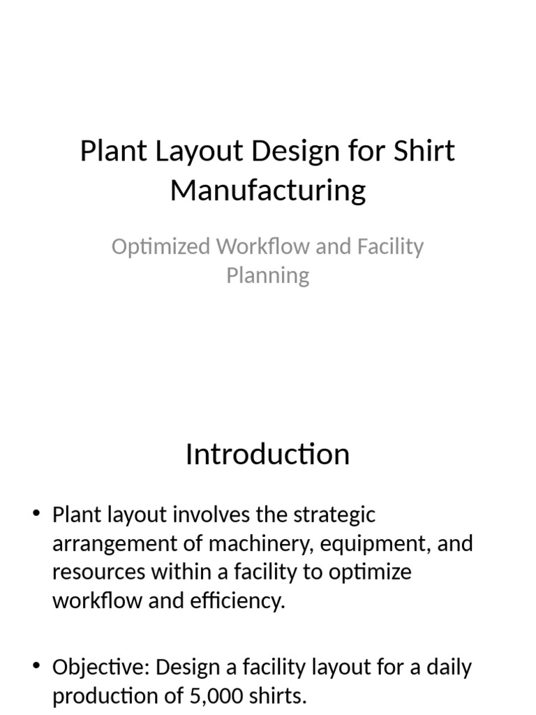 Plant Layout Design Presentation | PDF | Warehouse