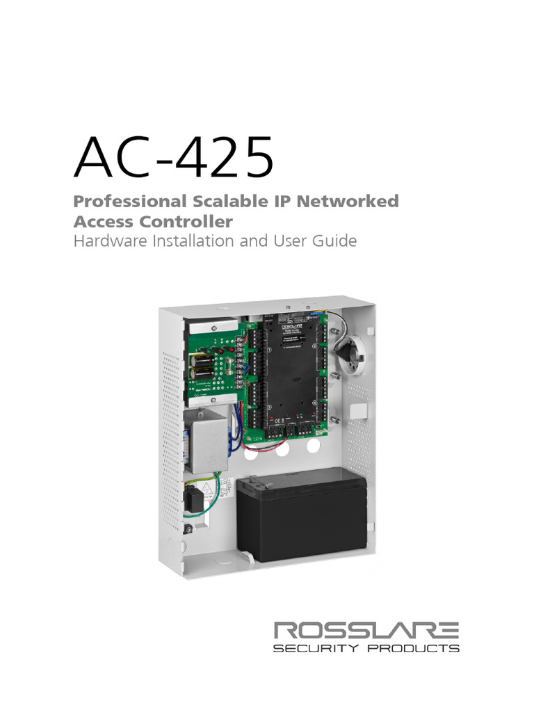 AC-425_Hardware_Installation_and_User_Manual_v01_-_211111_-_English | PDF | Access Control | Switch