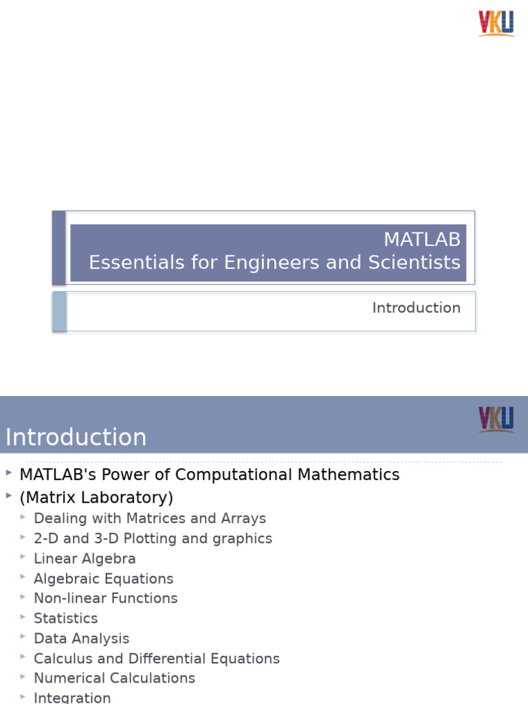 1.1-Intro | PDF | Matlab | Numerical Analysis