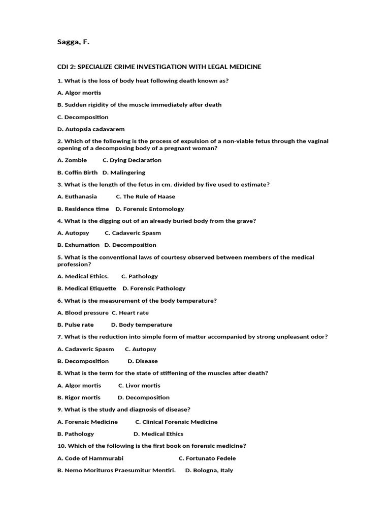 CDI 2 - SPECIALI-WPS Office | PDF | Decomposition | Autopsy