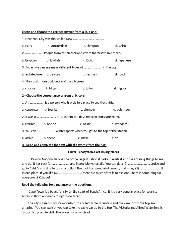 Quiz on Geography and Language Skills | PDF