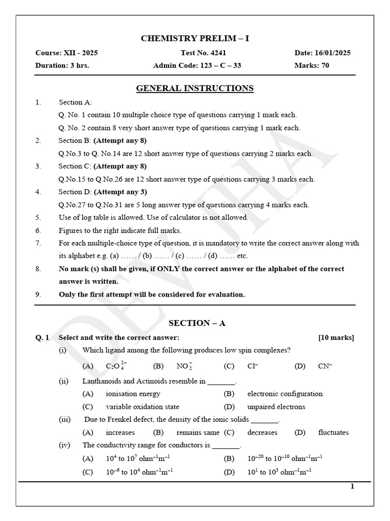 Chem PRELIM 1ähsc and Cbse Boars | PDF | Chemical Reactions | Ethanol