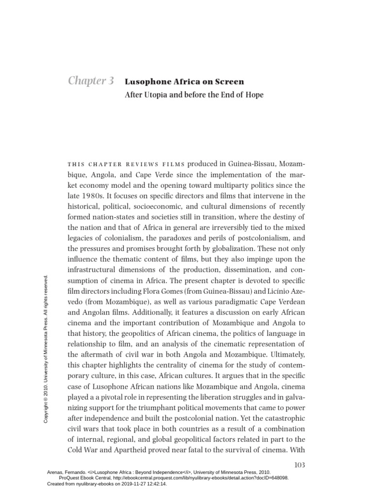 Arenas Lusophone Africa On Screen | PDF | Economies
