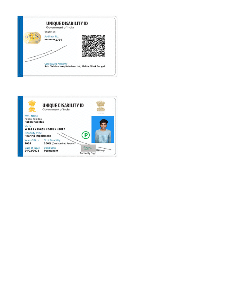 Disability ID Card Details | PDF
