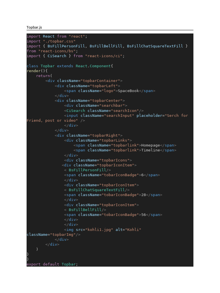 2198118-Spacebook Project Topbar Code | PDF | Human–Machine Interaction | Design