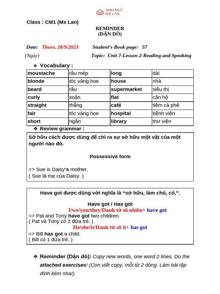 REMINDER-GRFMovers-Unit 7 - L3-pg57 | PDF