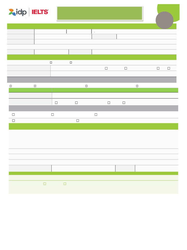 IDP Request For Refund or Test Date Transfer Form | PDF | International ...