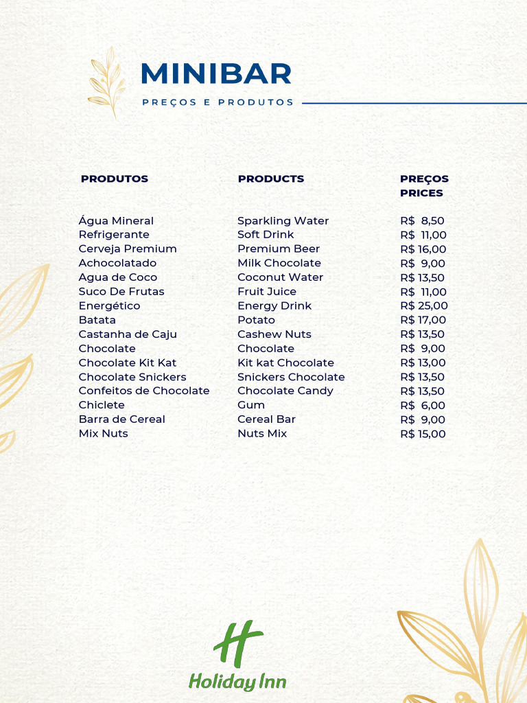 Holiday Inn Menu Items and Prices | PDF