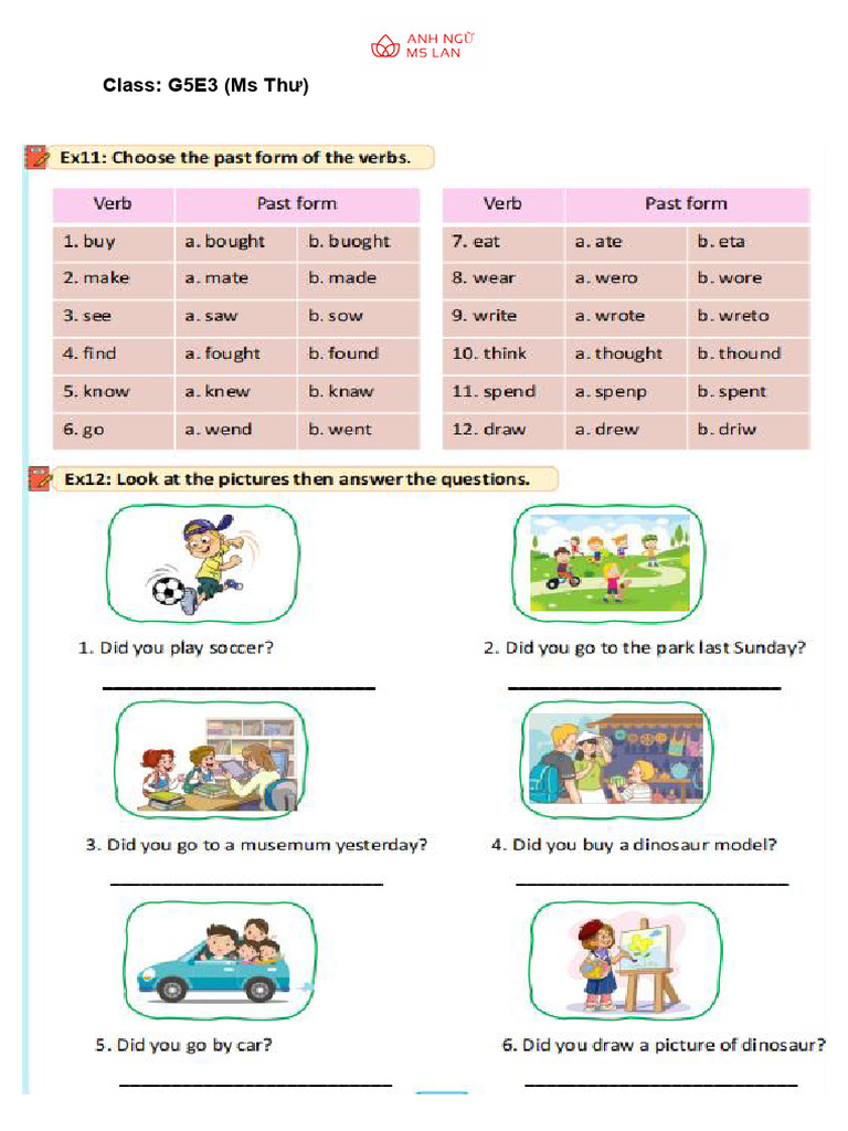 Attached exercise-Grade 5-Unit 7-L3-pg56 | PDF