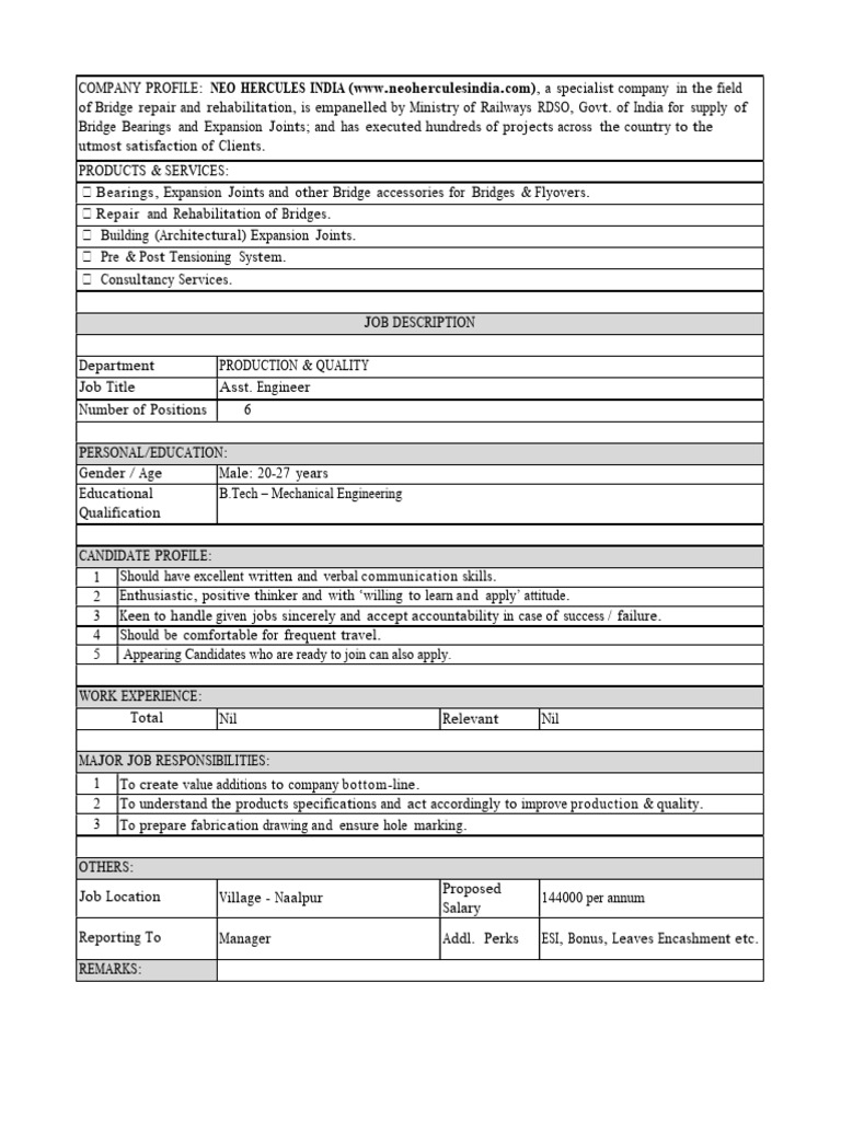 JD_Mechanical Engineering (1) | PDF