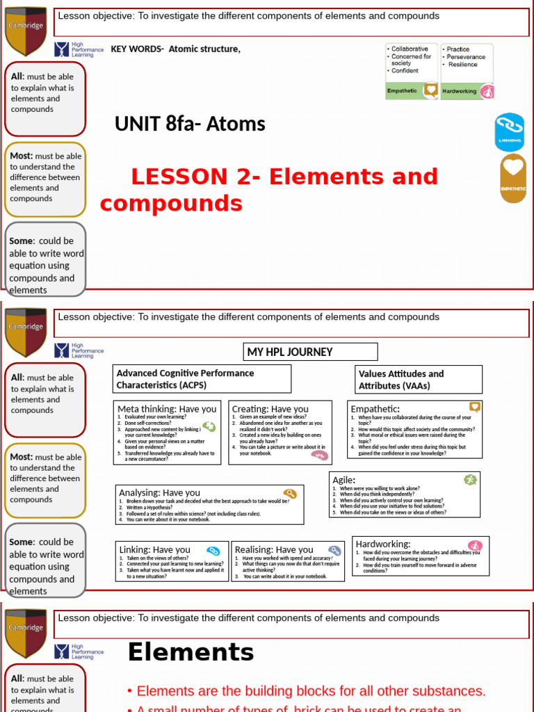 Lesson-2 New Elements and Compounds | PDF | Chemical Compounds | Chemical Substances