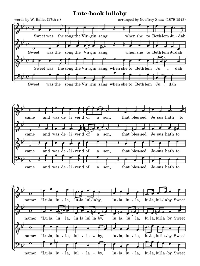 Lute Book Lullaby | PDF