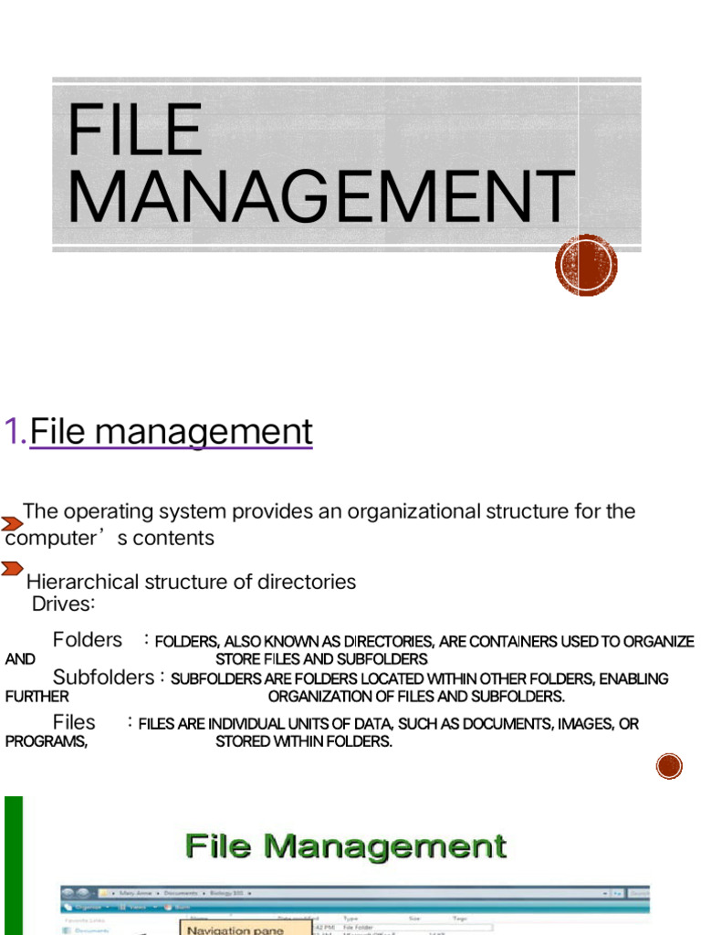 Operating System Presentation | PDF | Computer File | Directory (Computing)