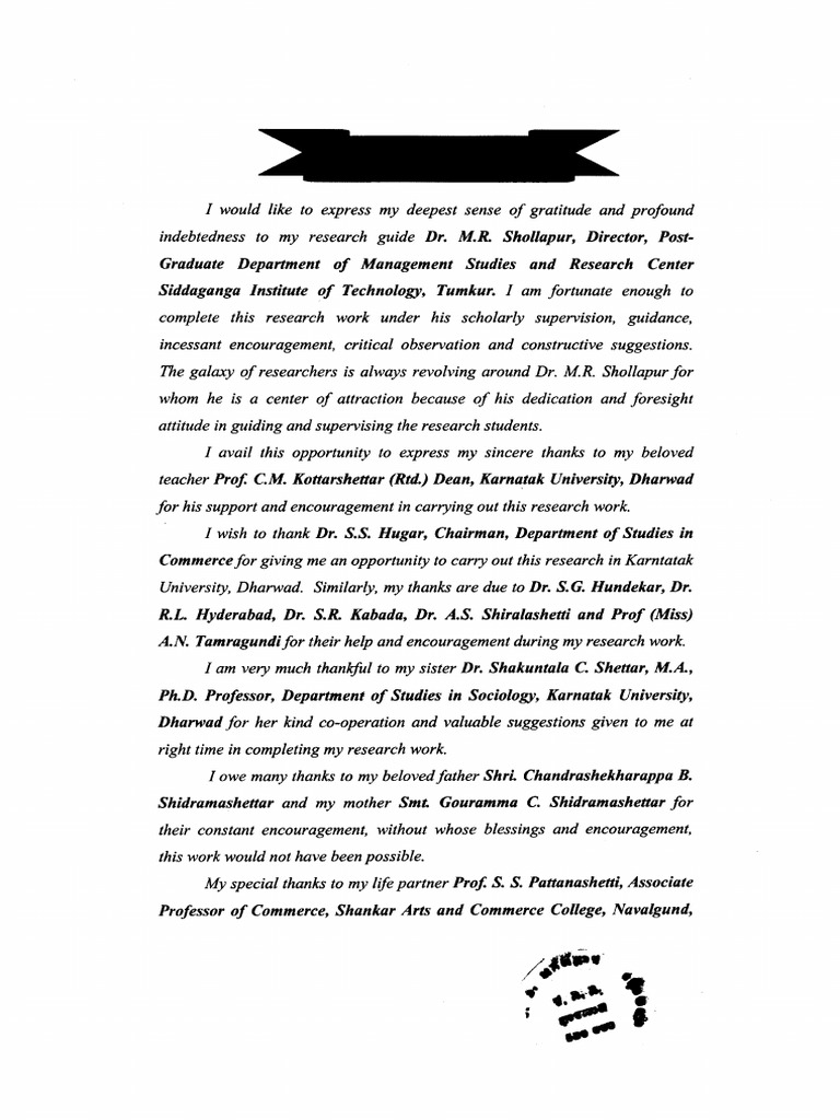 04 Acknowledgement | PDF | Higher Education | Academia