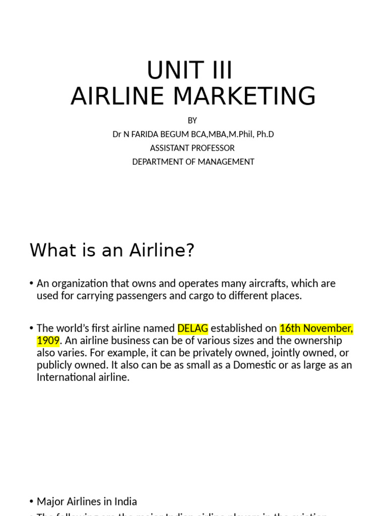 Airline Marketing | PDF | Cargo | Marketing